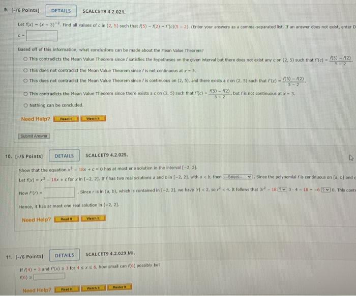 Solved 9. (-/6 Points) DETAILS SCALCET9 4.2.021. Let f(x) - | Chegg.com