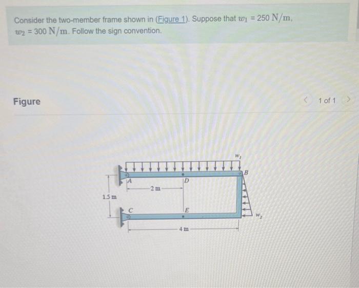 Solved Consider the two-member frame shown in (Figure 1). | Chegg.com Solved Consider the two-member frame shown in (Figure 1). | Chegg.com
