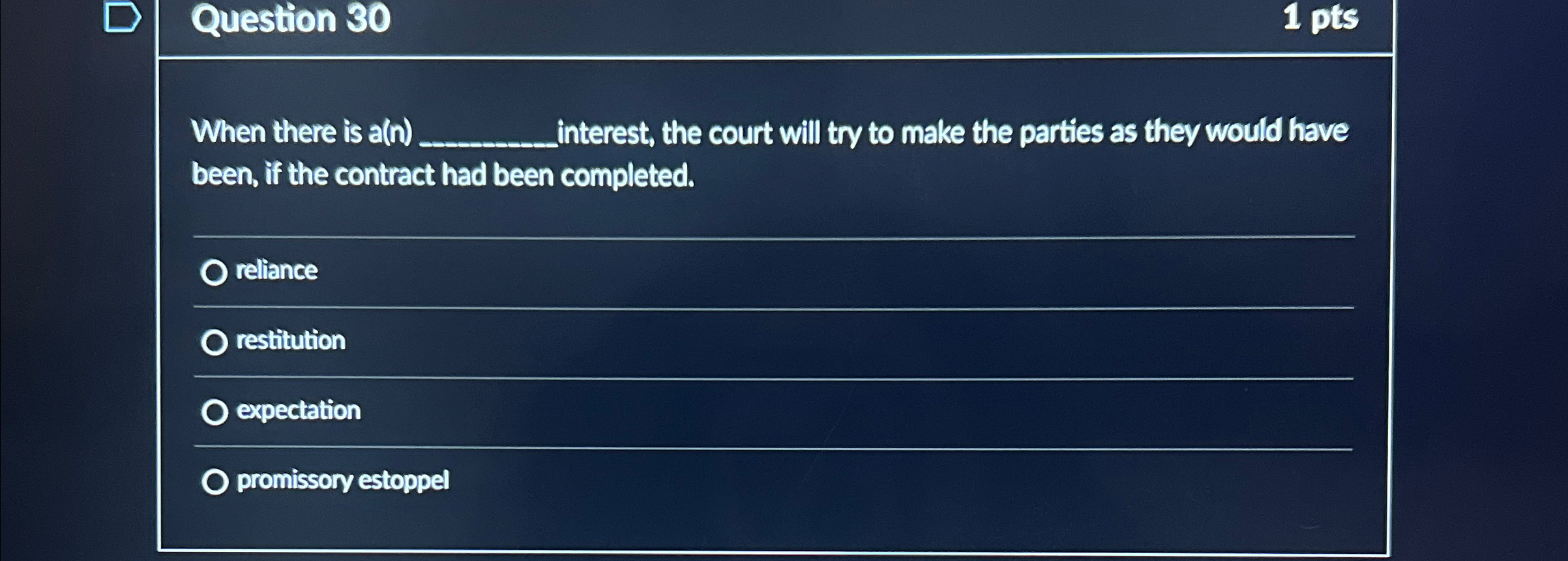 Solved Question 301 ﻿ptsWhen there is a(n) q, ﻿interest, the | Chegg.com