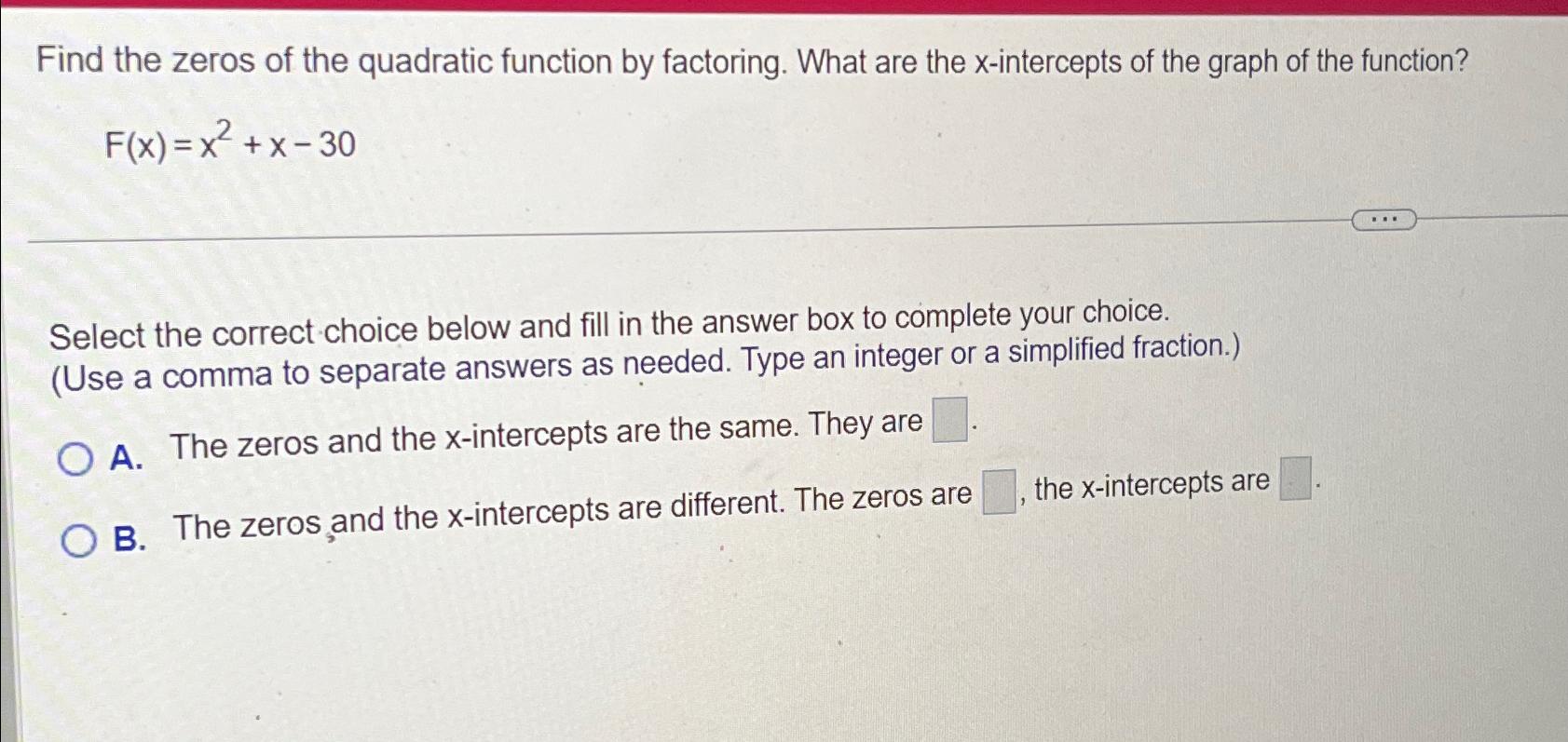 Solved Find the zeros of the quadratic function by | Chegg.com