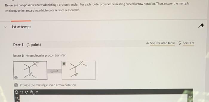Solved Below are two possible routes depicting a proton | Chegg.com