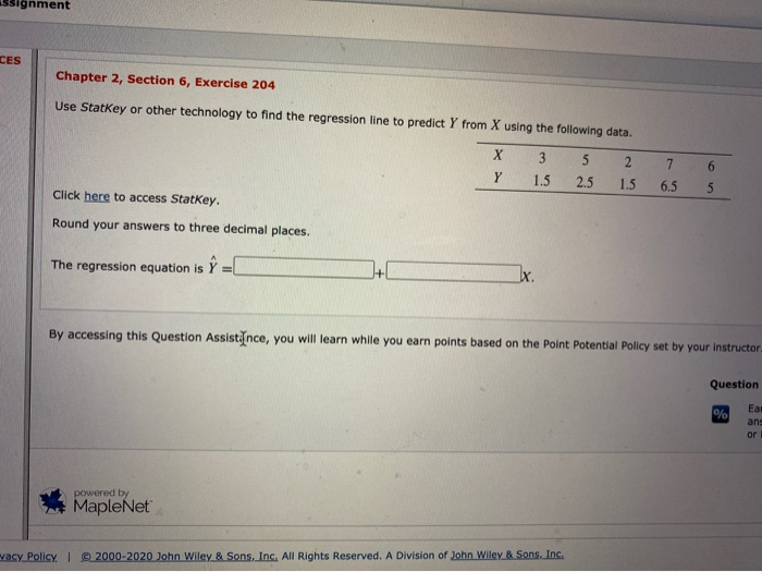 Solved 1ssignment Ces Chapter 2 Section 6 Exercise 204 Use 7529