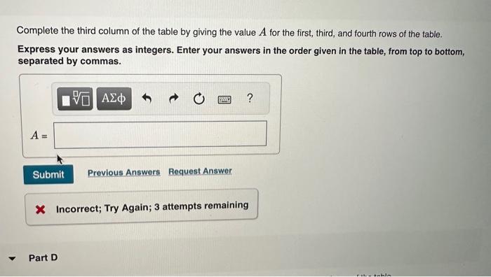 Solved Complete the third column of the table by giving the | Chegg.com