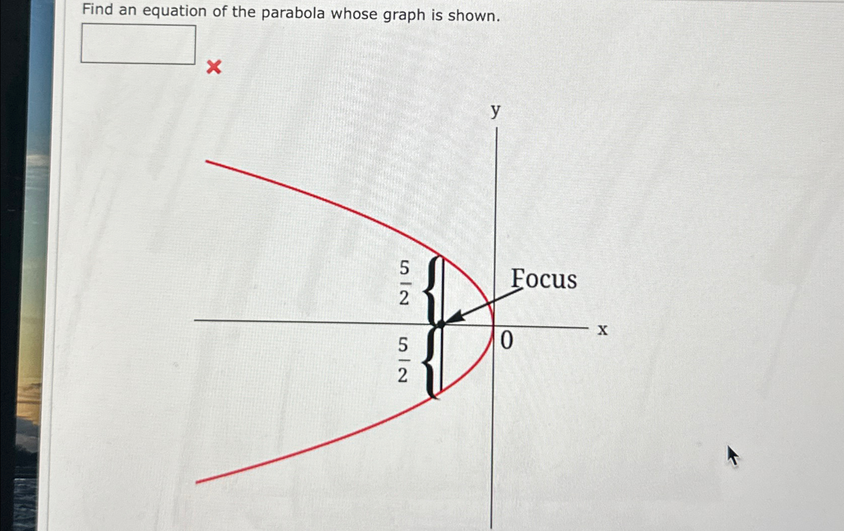 Solved Find an equation of the parabola whose graph is | Chegg.com