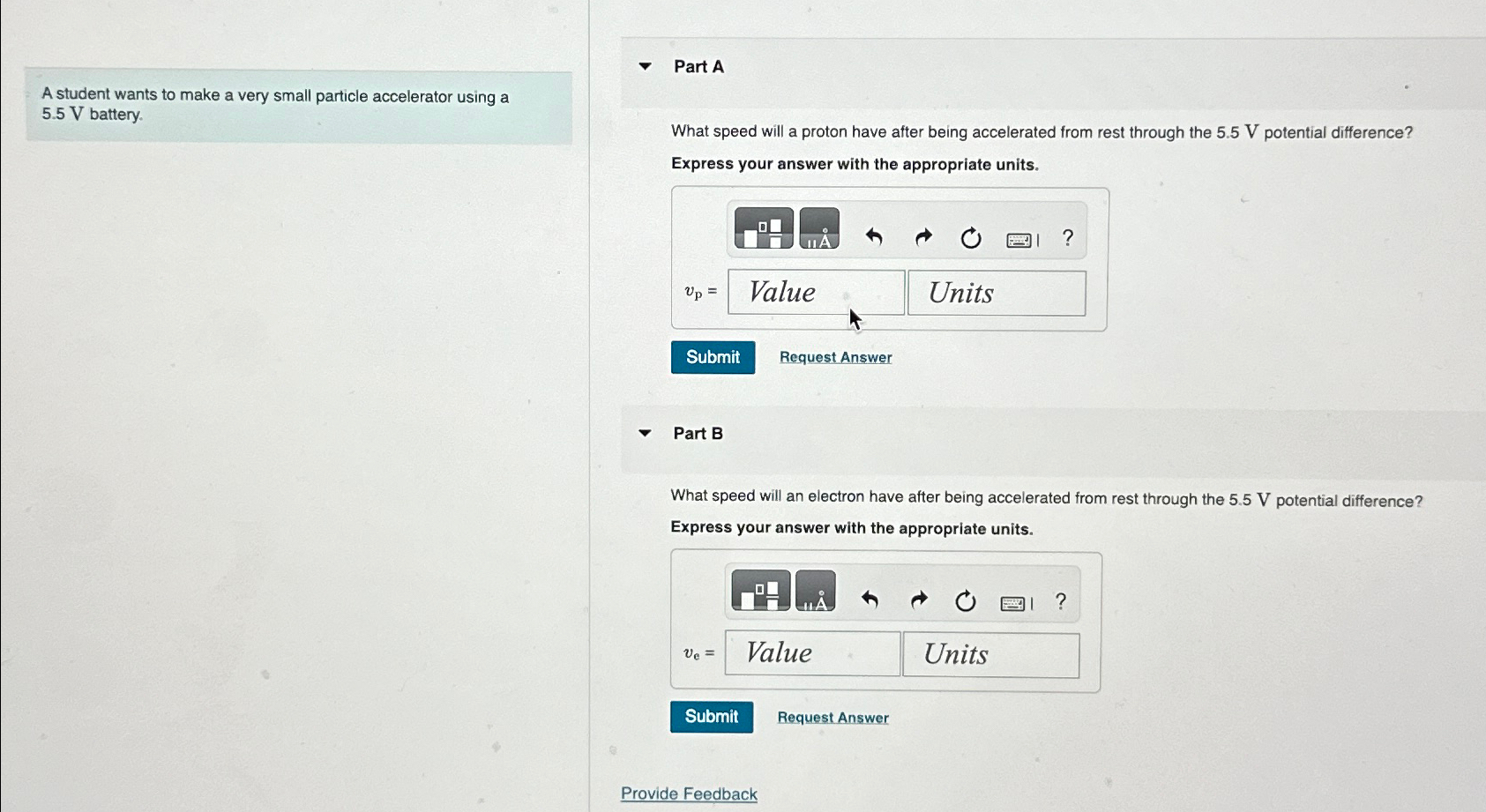 Solved A student wants to make a very small particle | Chegg.com