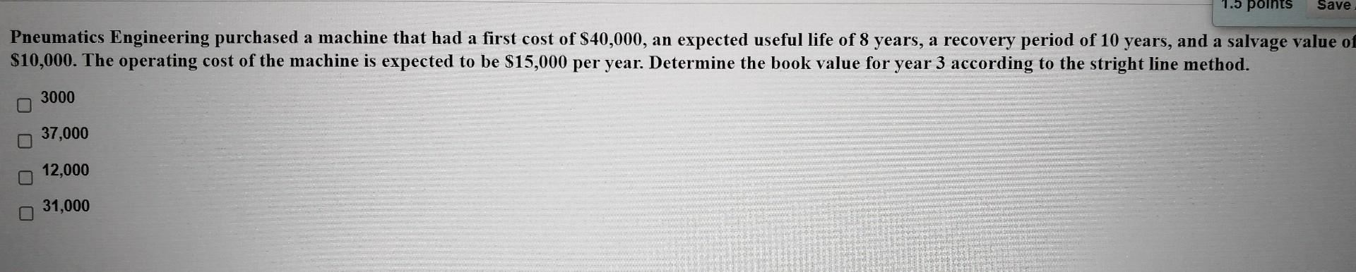 Solved Question 1 of 13 Eestion 1 1.5 points Save Answer | Chegg.com Solved Question 1 of 13 Eestion 1 1.5 points Save Answer | Chegg.com