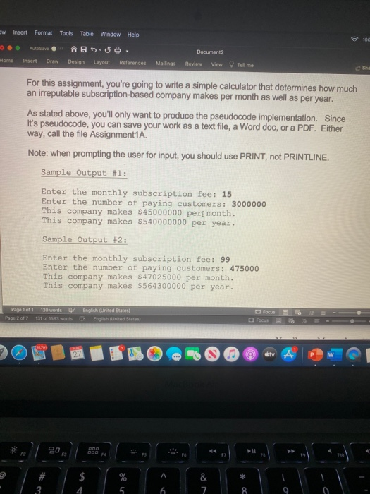 Solved Insert Format Tools Table Window Help 100 Home Insert | Chegg.com