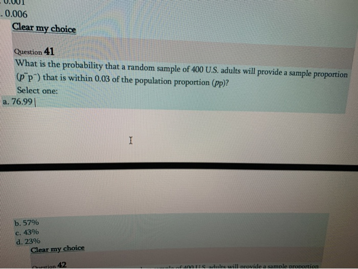 Solved ..0.006 Clear my choice Question 41 What is the | Chegg.com