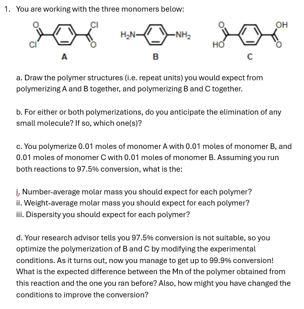 Solved Organic chemistry question. Please solve all parts | Chegg.com