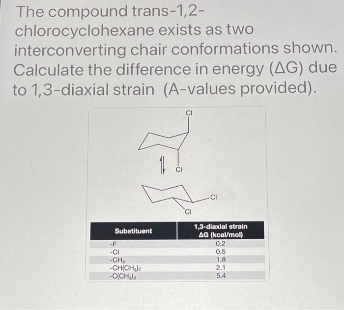 Solved Compare the two possible chair conformations of this | Chegg.com