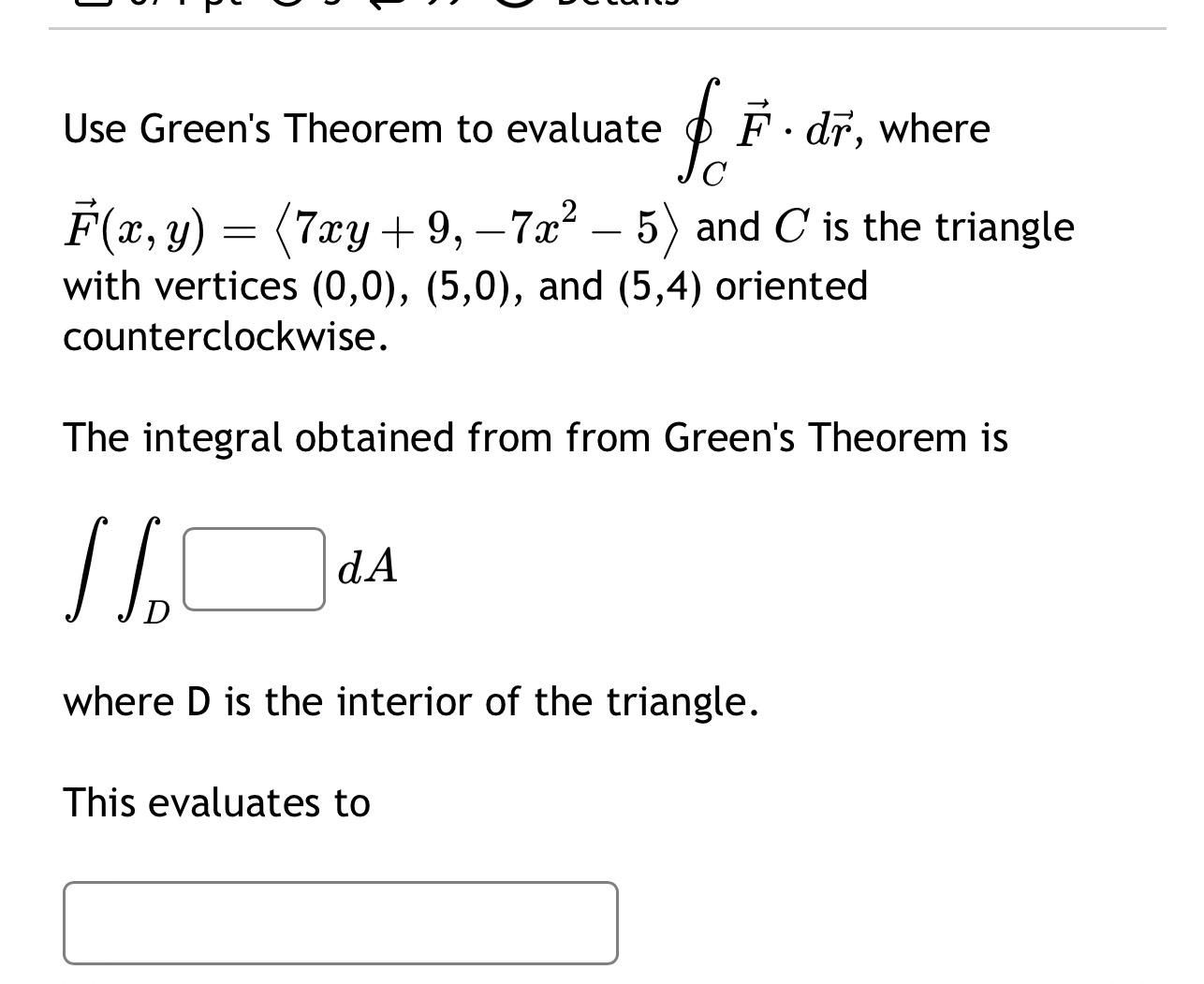 Solved Use Green's Theorem to evaluate o∫C﻿vec(F)*dvec(r), | Chegg.com