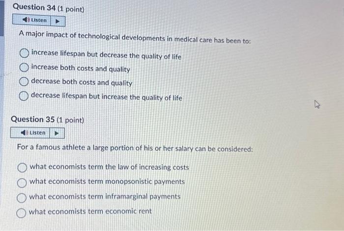 Solved A major impact of technological developments in | Chegg.com