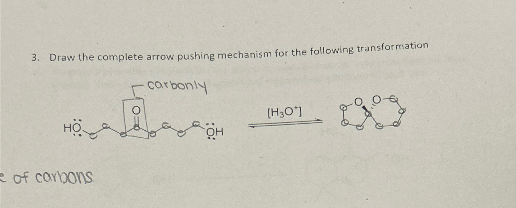 Solved Draw the complete arrow pushing mechanism for the | Chegg.com
