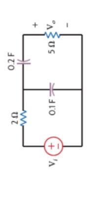 Solved Find the transfer function 𝑽𝒐(jw)/ Vi(jw) for the | Chegg.com