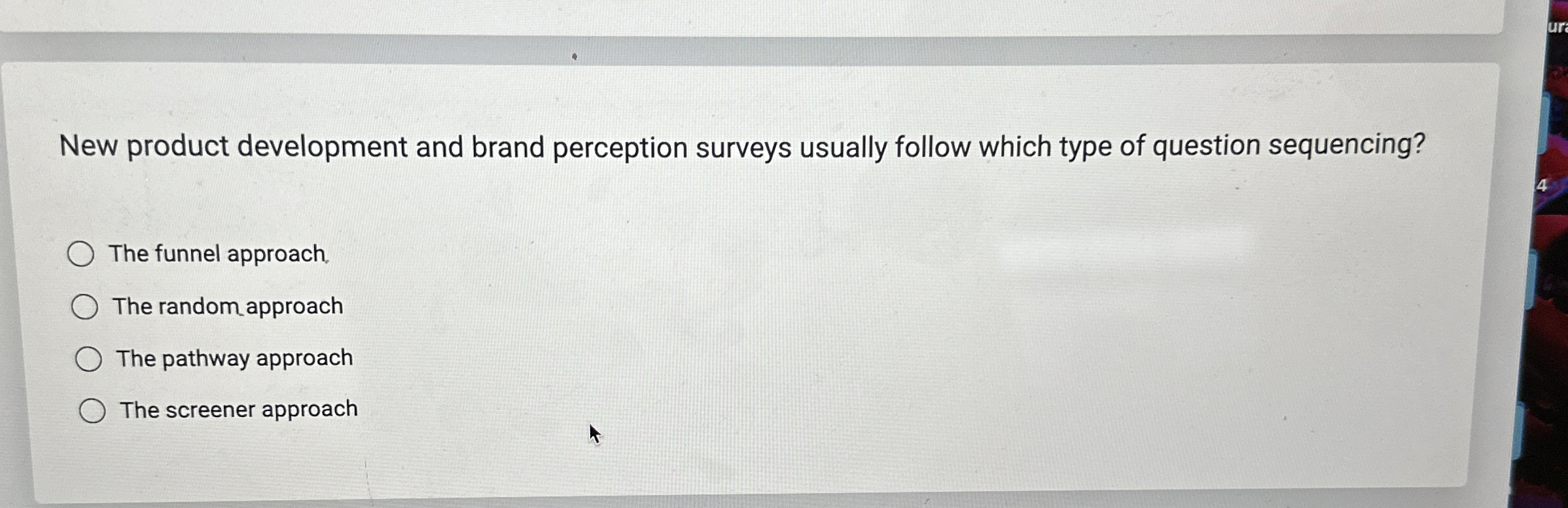 Solved New product development and brand perception surveys | Chegg.com