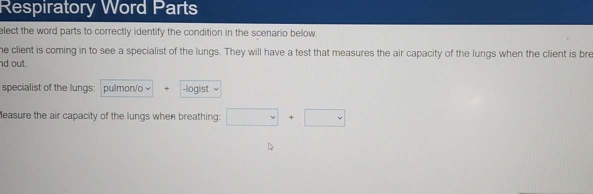 Solved elect the word parts to correctly identify the | Chegg.com Solved elect the word parts to correctly identify the | Chegg.com