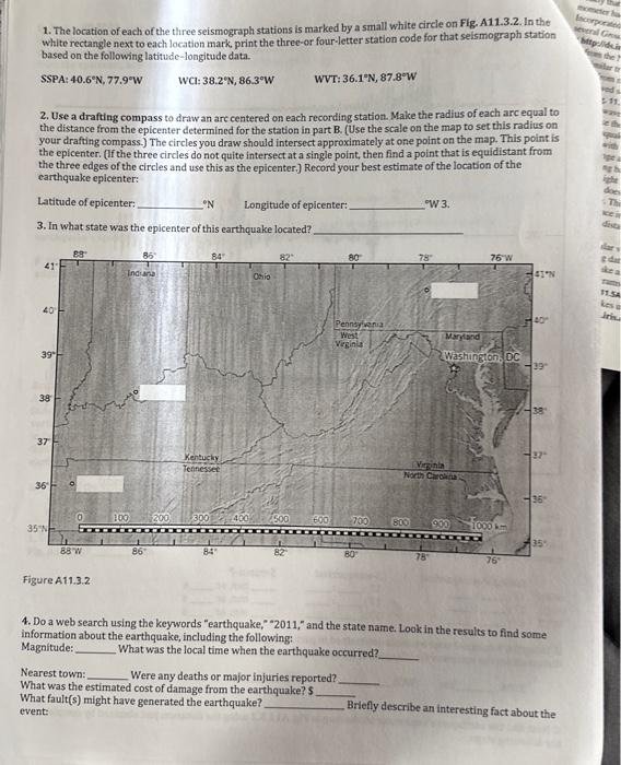 Solved Activity 11.3-Locate the Epicenter of an | Chegg.com