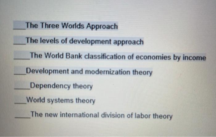 Solved The Three Worlds Approach The levels of development | Chegg.com