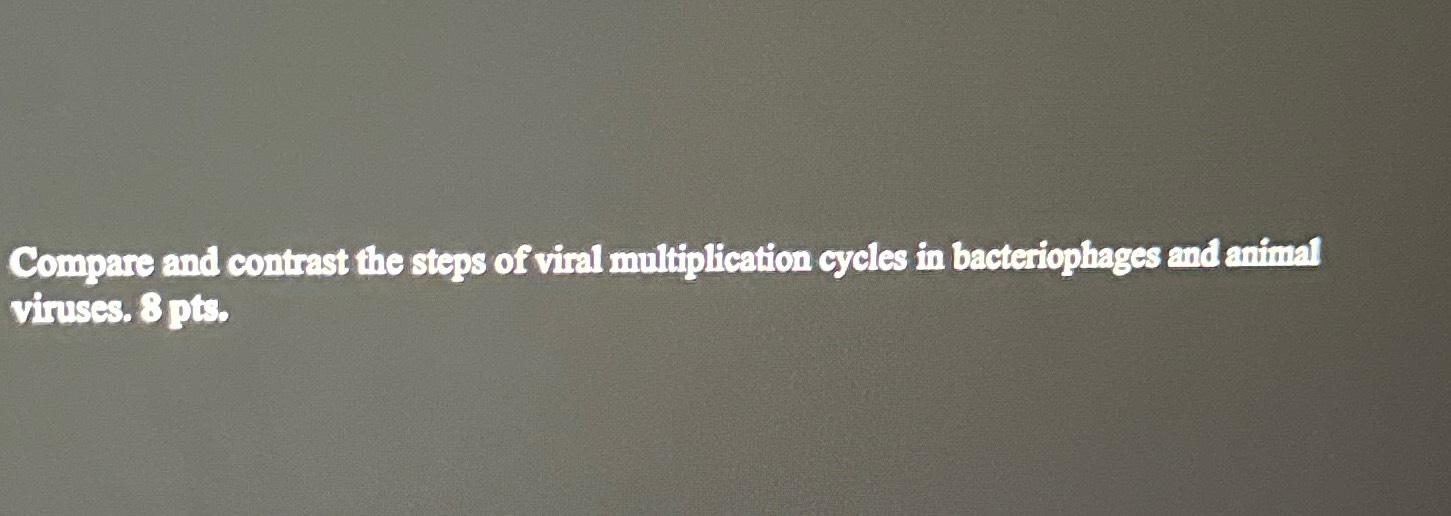 Solved Compare and contrast the steps of viral | Chegg.com