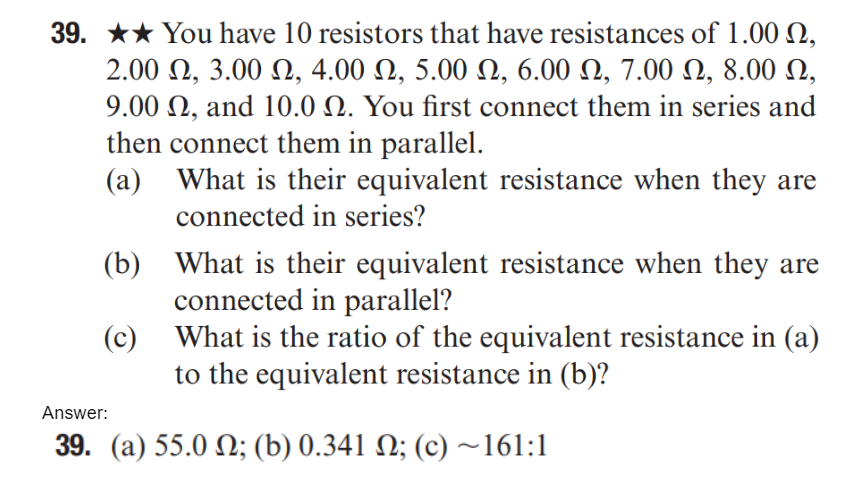 Solved ****** ﻿You have 10 ﻿resistors that have resistances | Chegg.com