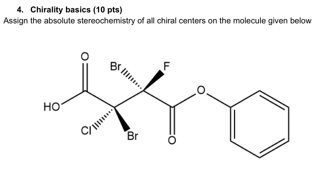 Solved Chirality basics ( 10 ﻿pts)Assign the absolute | Chegg.com