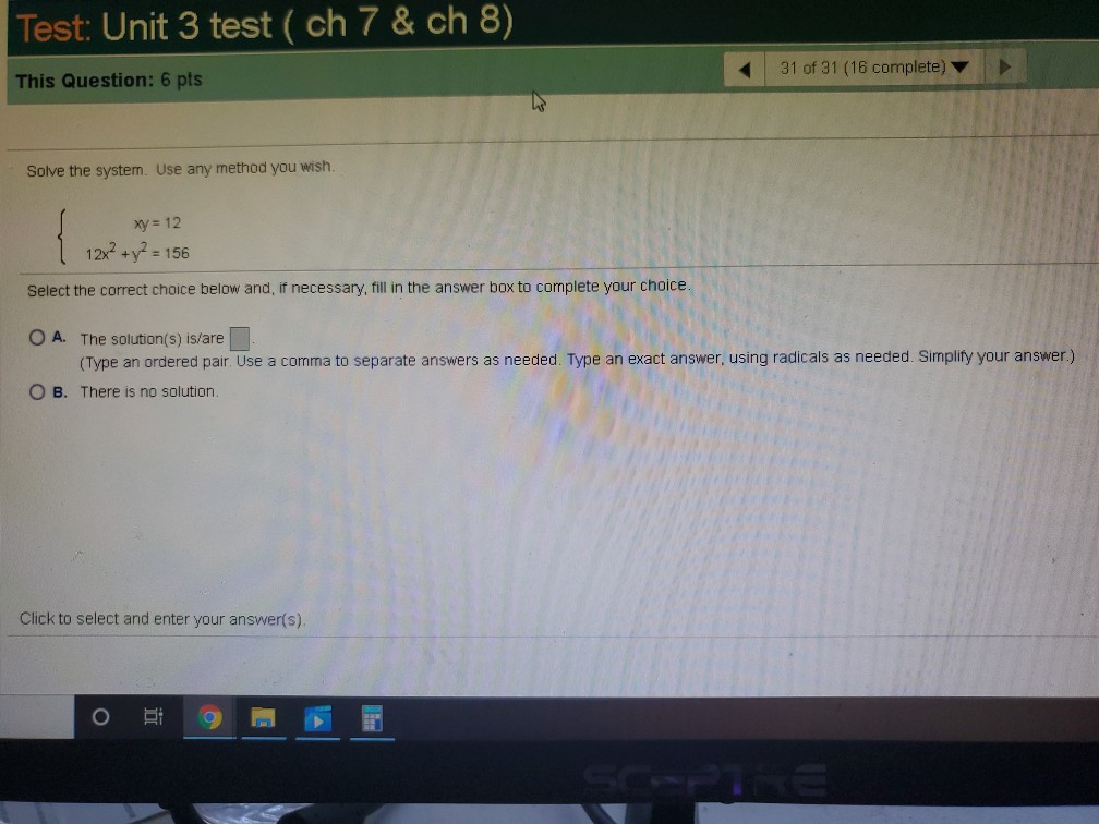 Solved Test: Unit 3 test ( ch 7 & ch 8) 31 of 31 (16 | Chegg.com