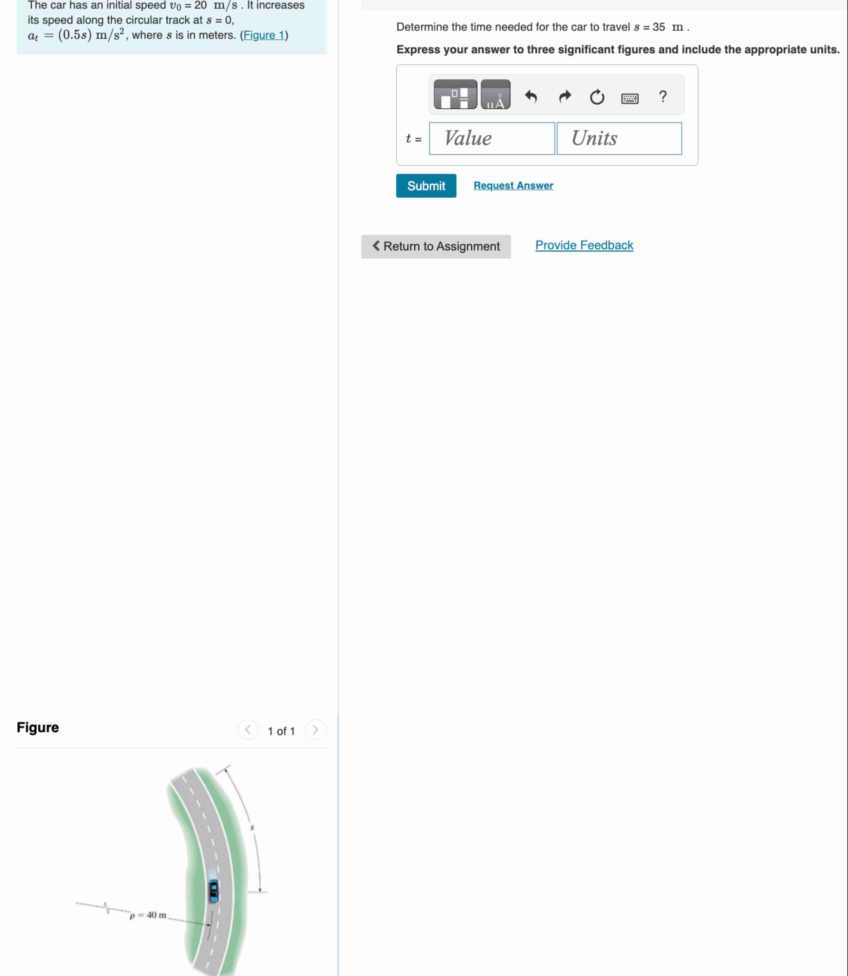 Solved The car has an ﻿initial speed v0=20ms. It | Chegg.com