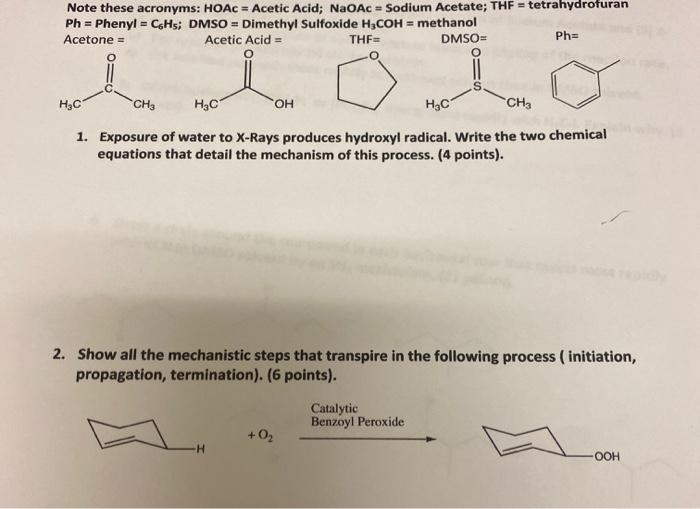 Solved Note these acronyms: HOAC = Acetic Acid; NaoAc = | Chegg.com