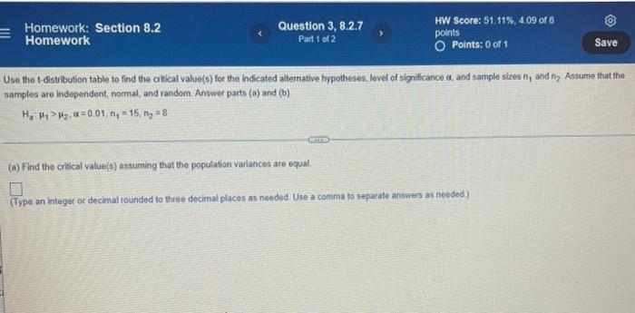 Solved Ⓒ Homework Section 8 2 Homework Question 3 8 2 7