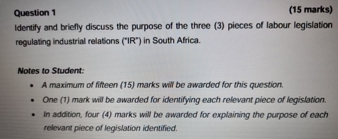 Solved Question 1(15 ﻿marks)Identify and briefly discuss the | Chegg.com