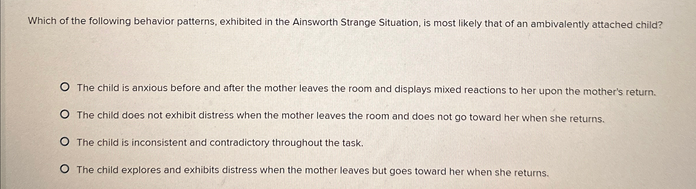 Solved Which of the following behavior patterns, exhibited | Chegg.com