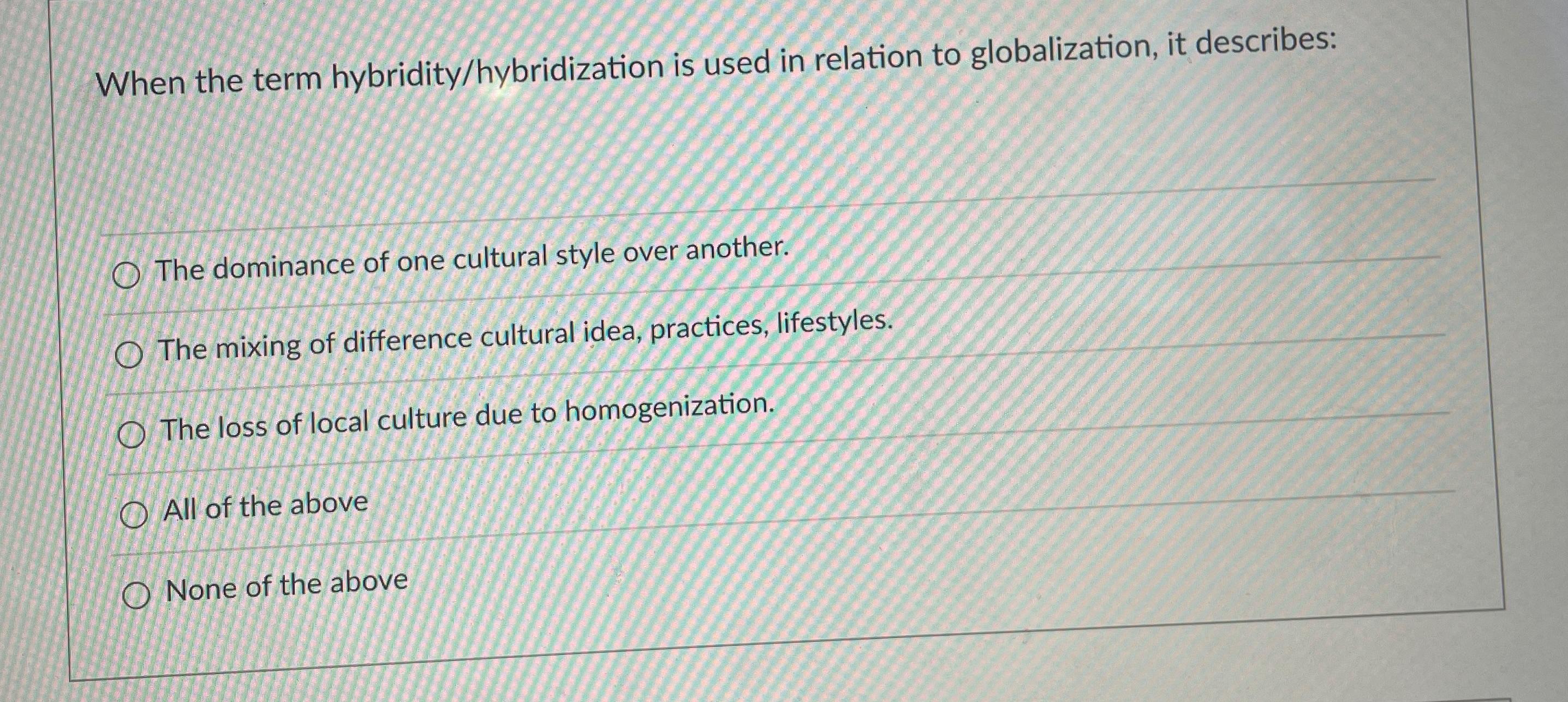 Solved When the term hybridity/hybridization is used in | Chegg.com