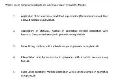 Solved 3) Curve Fitting: method, with a solved example in | Chegg.com