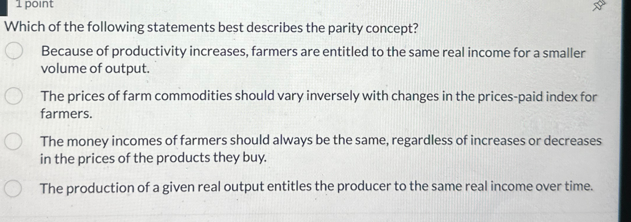 Solved 1 ﻿pointWhich of the following statements best | Chegg.com