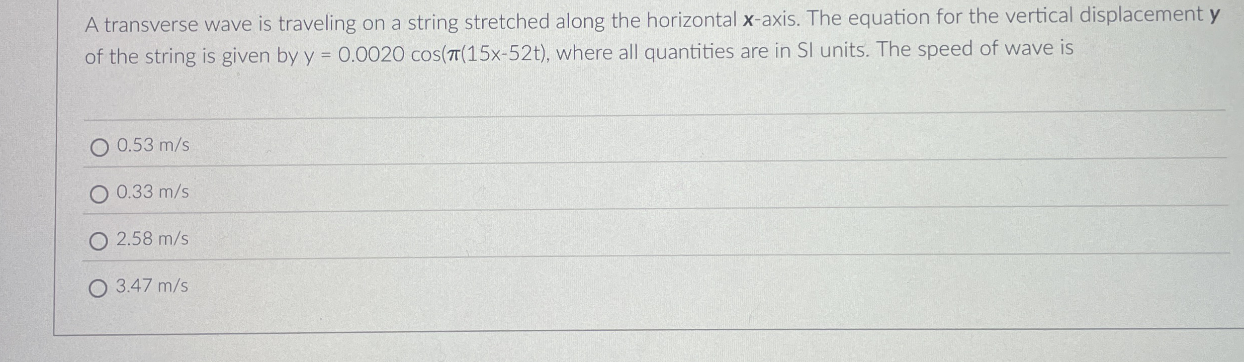 High Quality SOLUTION A transverse wave is traveling on a string stretched | Chegg.com