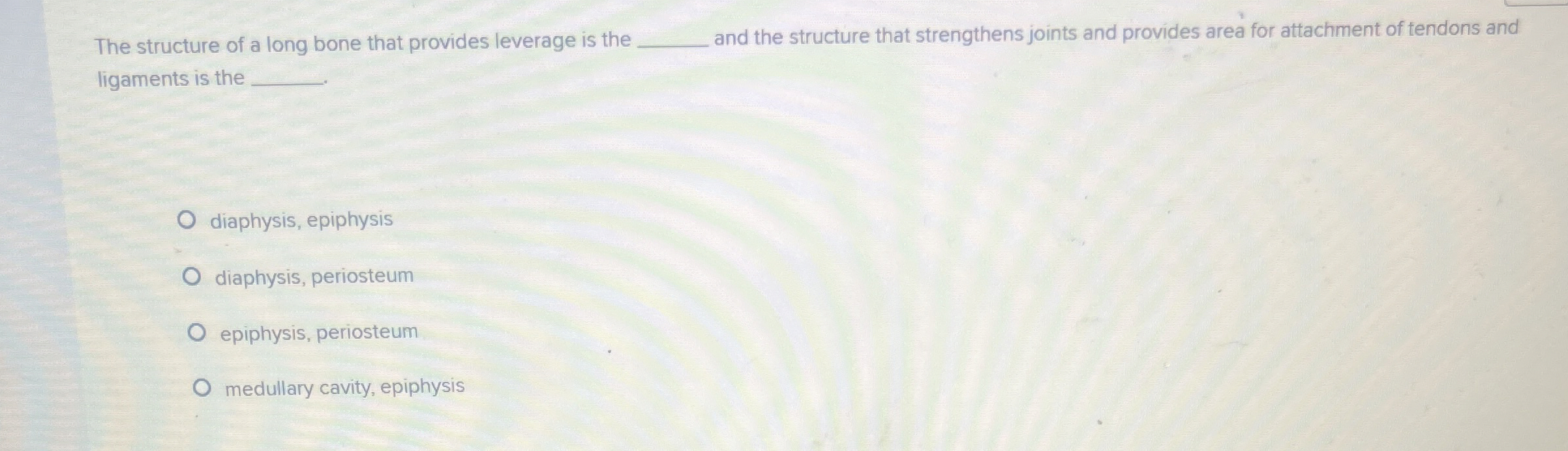 Solved The structure of a long bone that provides leverage | Chegg.com