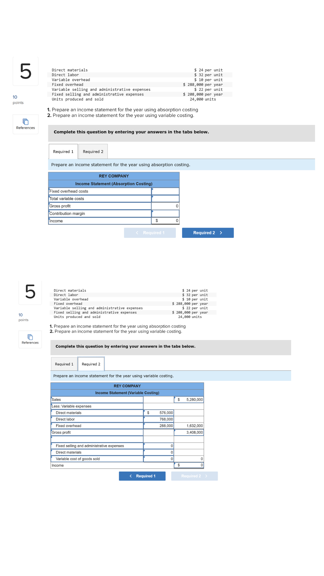 Solved $24 ﻿Prepare an ﻿income statement for the year using | Chegg.com