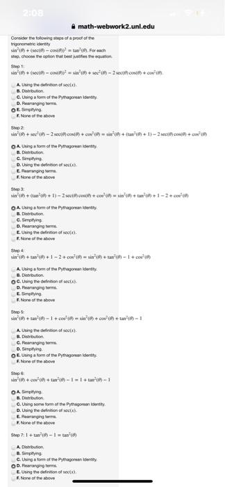 Solved 2:08 math-webwork 2.unl.edu Consider the following of | Chegg.com