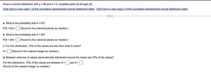 Solved Cumulative Standardized Normal Distribution Table 5593