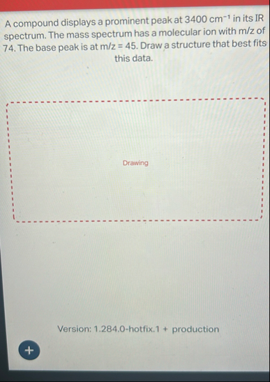 Solved A compound displays a prominent peak at 3400cm-1 ﻿in | Chegg.com