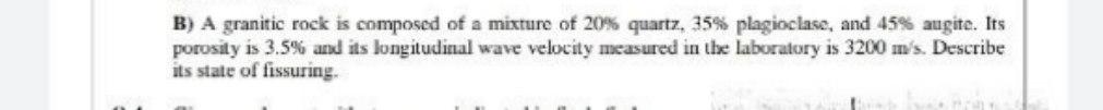 Solved B) A granitic rock is composed of a mixture of 20% | Chegg.com Solved B) A granitic rock is composed of a mixture of 20% | Chegg.com