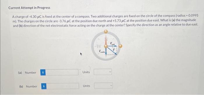 Solved A charge of −4.30μC is fixed at the center of a | Chegg.com