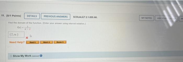 Solved 11. [0/1 Points) DETAILS PREVIOUS ANSWERS SCOLALG7 | Chegg.com