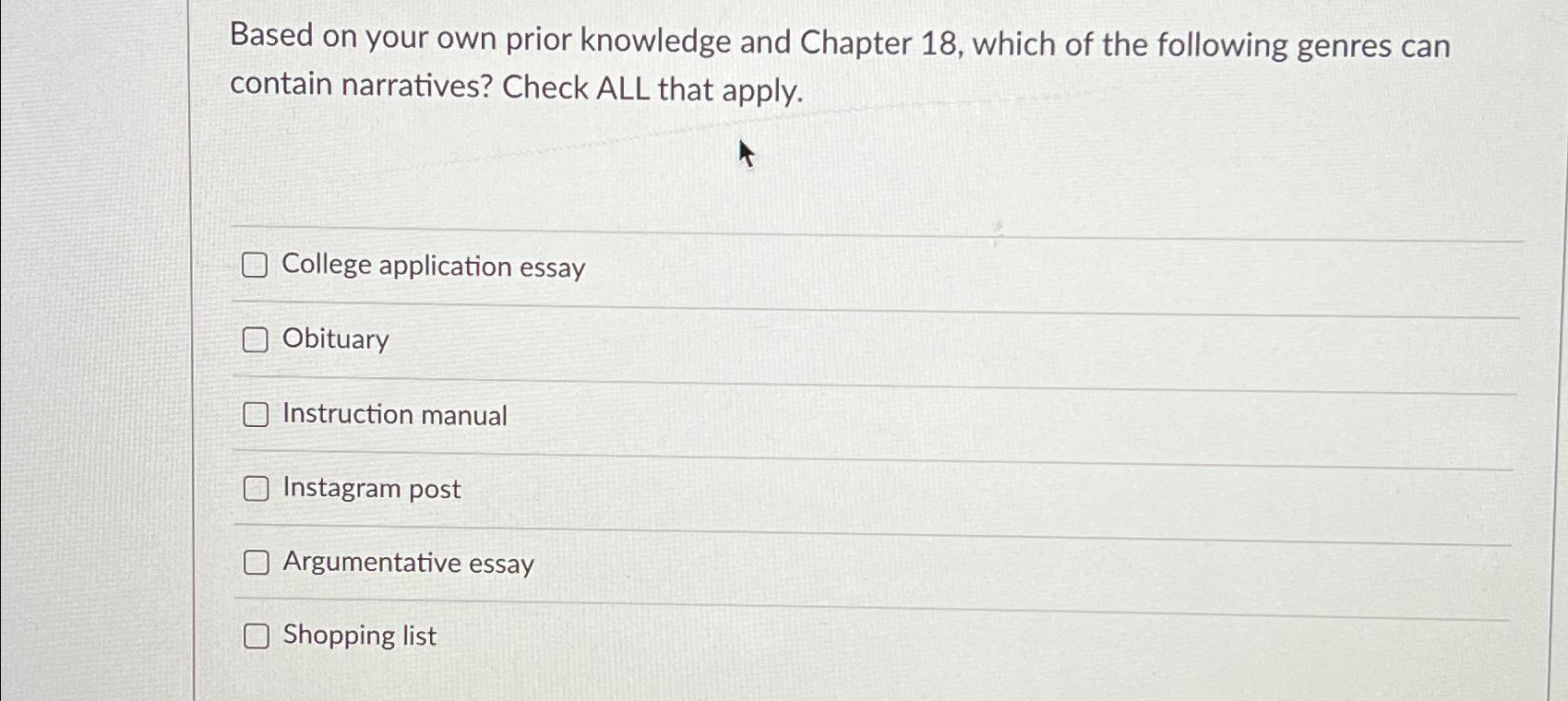 Solved Based on your own prior knowledge and Chapter 18, | Chegg.com