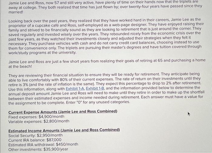 Solved Jamie Lee and Ross, now 57 and still very active, | Chegg.com