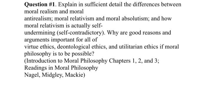 Question \#1. Explain in sufficient detail the | Chegg.com