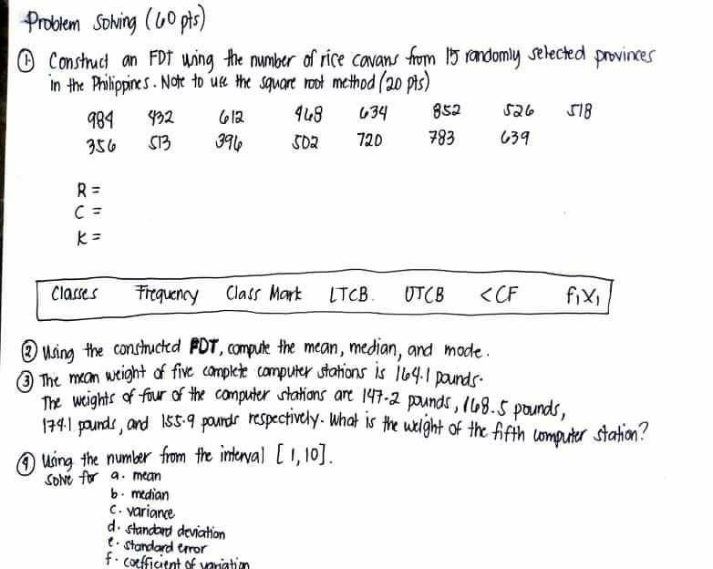 Solved Problem Solving (60 pts) O Construct an FDT uning the | Chegg.com
