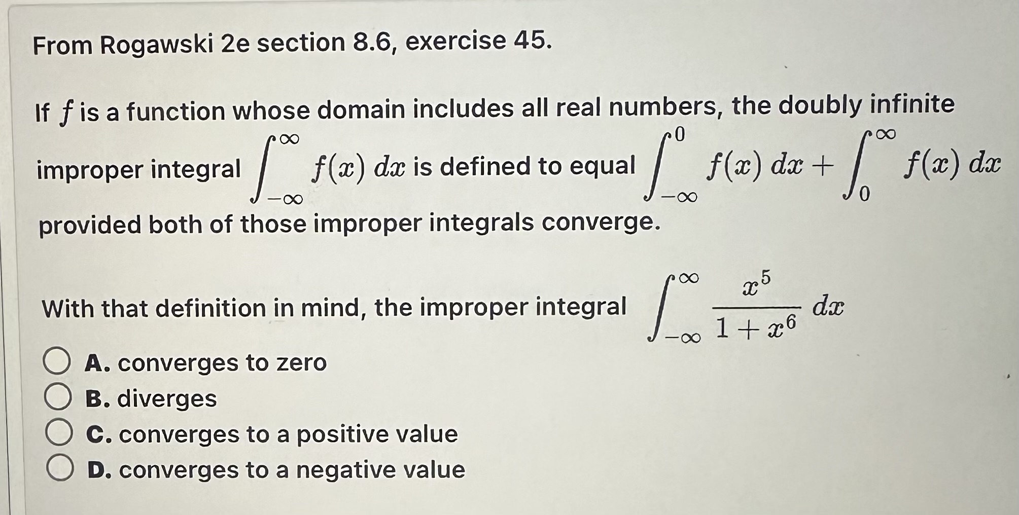 Solved De Rogawski 2e sección 8.6, ﻿ejercicio 45. ﻿Sif es | Chegg.com