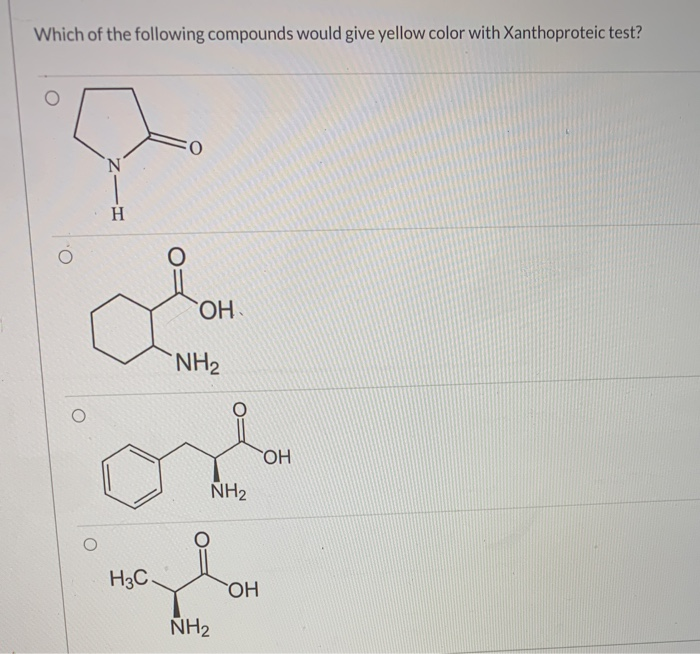 Solved Which of the following compounds would give yellow | Chegg.com