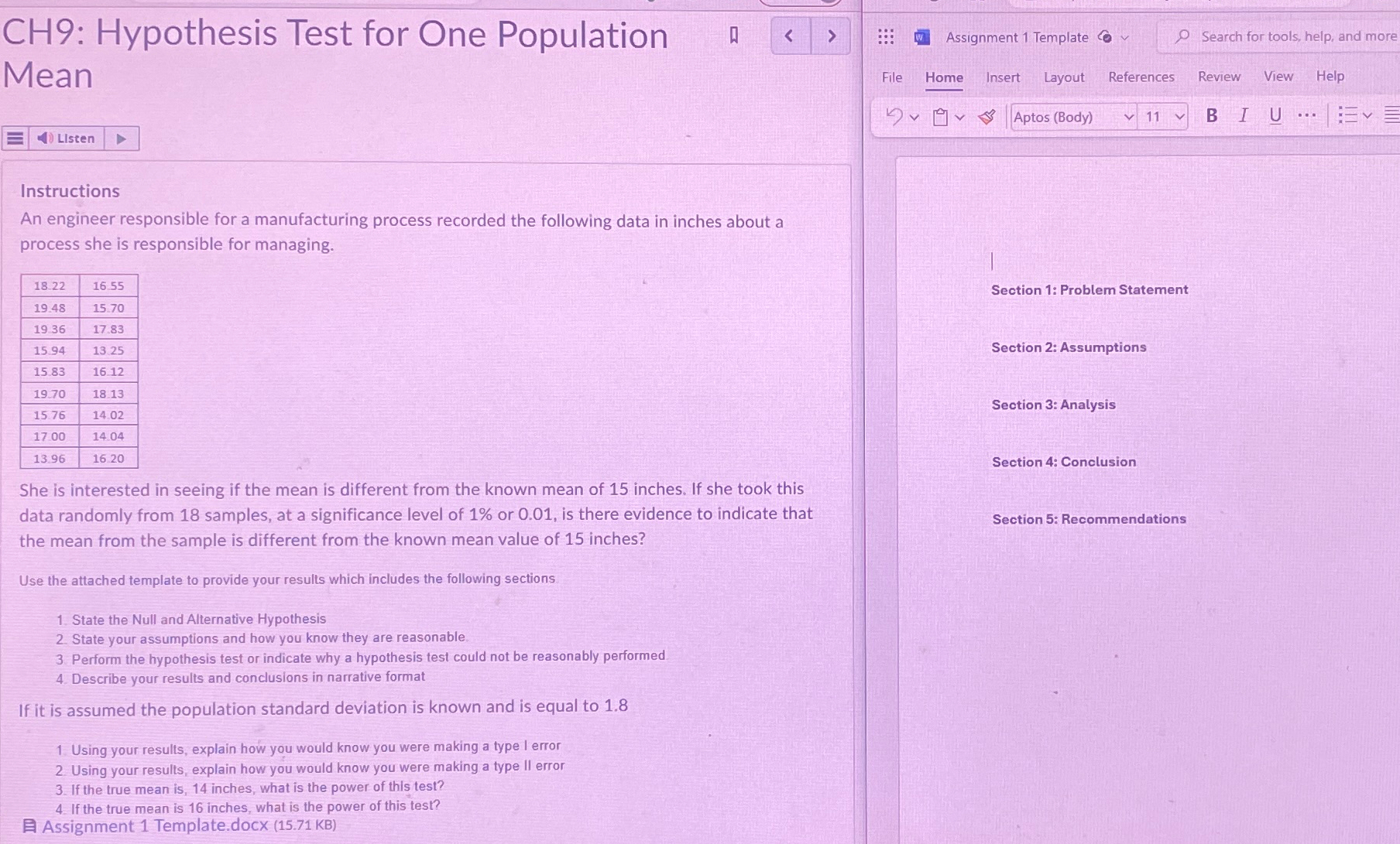 Solved InstructionsAn engineer responsible for a | Chegg.com